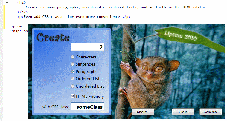 Lipsum 2010 - Lorem Ipsum Generator - Visual Studio Marketplace